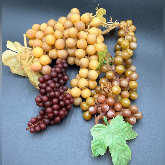 Vintage | Accents | Vintage Plastic Grapes Mid Century Large Plastic ...